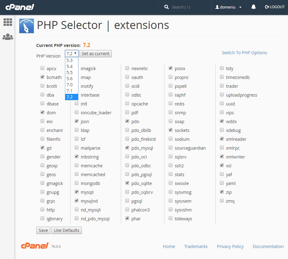 Change PHP Version And PHP Options Extensions Knowledgebase Hosterion